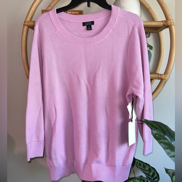Halogen | Sweaters | Halogen X Atlantic X Pacific Pink Waffle 34 Sleeve ...